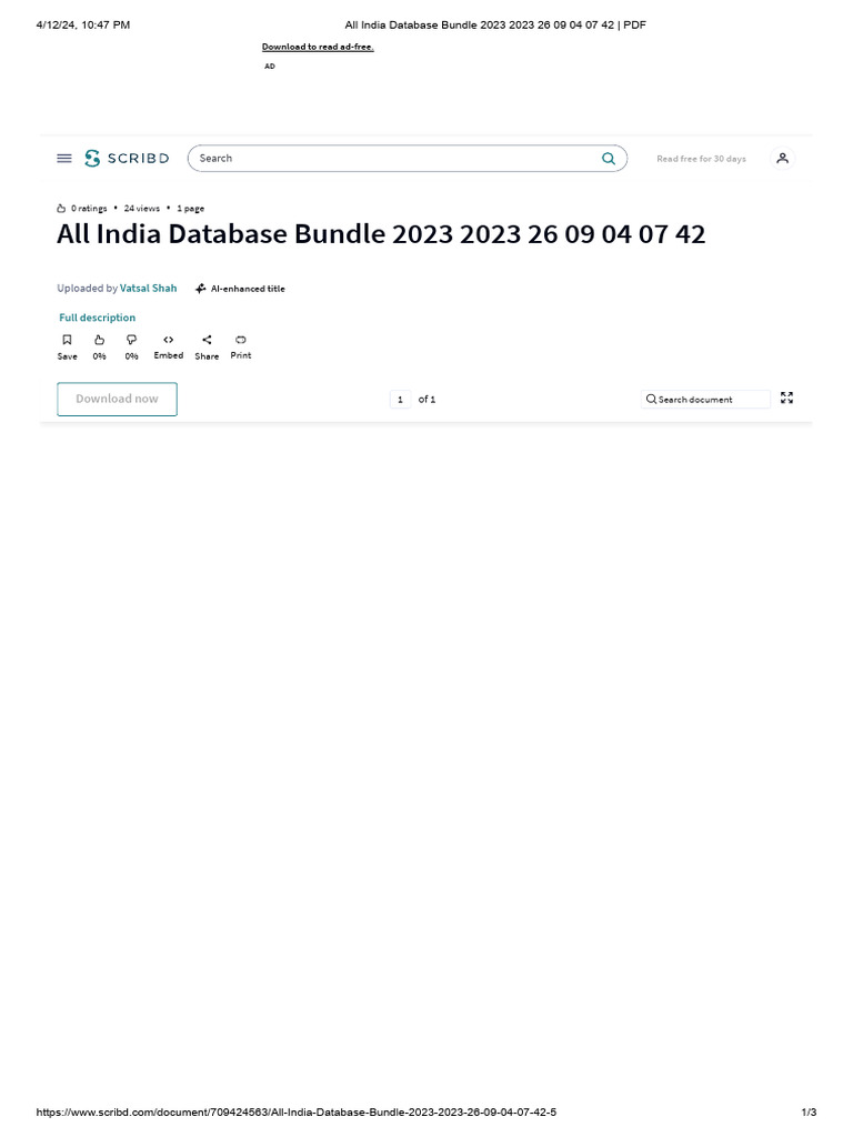 All India Database Bundle 2023 2023 26 09 04 07 42 - PDF | PDF | Scribd | Cyberspace