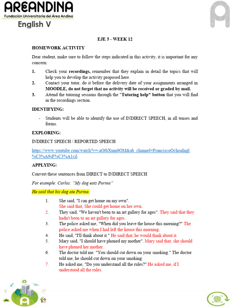 English 5 Eje 5 Week 12 Pdf Human Communication Syntax