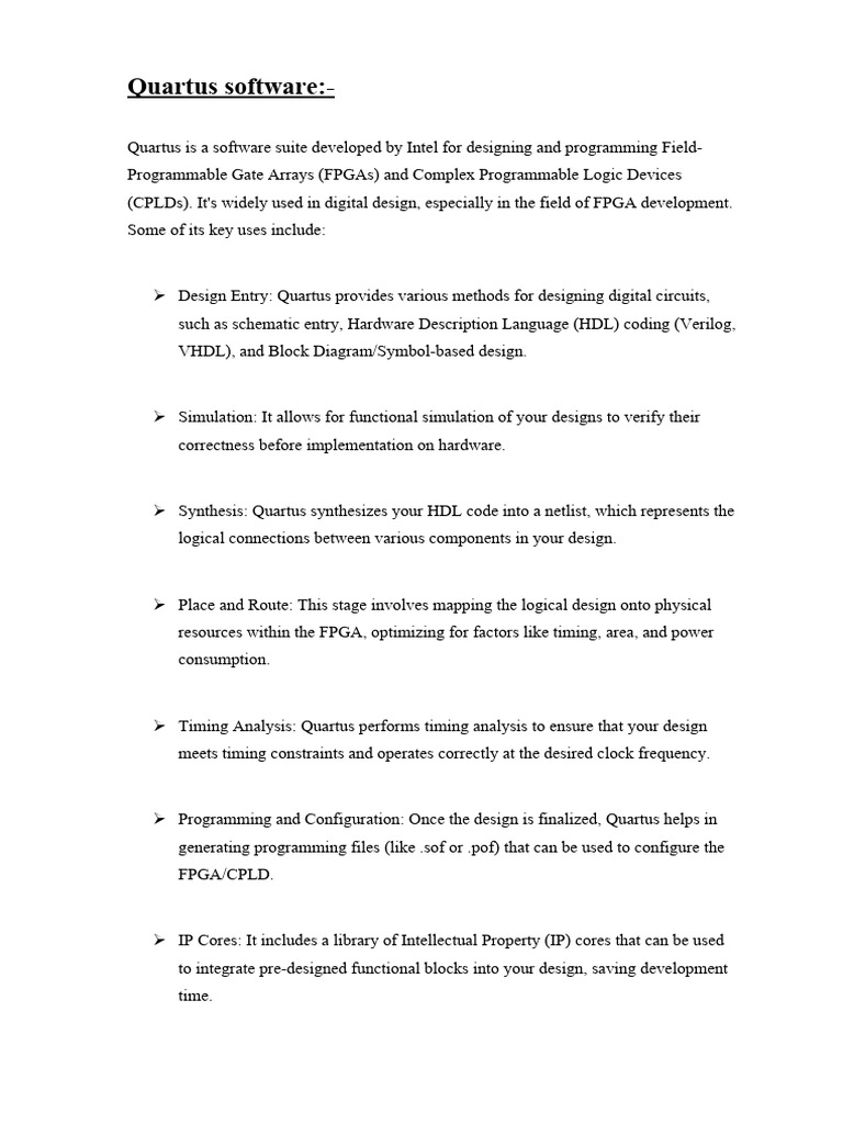 Quartus Software 1 | PDF | Field Programmable Gate Array | Logic Gate
