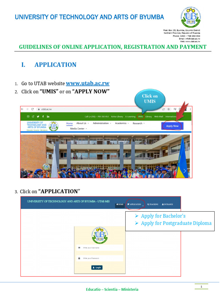 UTAB Online Application and Registration Guidelines-Updated-New | PDF | Fee | Payments