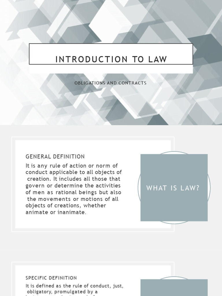 Introduction To Obligations & Contracts | PDF | Constitution | Revelation