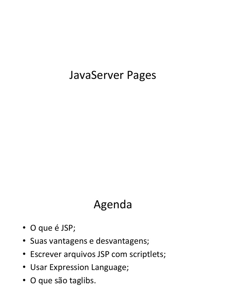 Gerenciando Listas de Contatos com JavaServer Pages (JSP) | PDF | Páginas do servidor Java ...