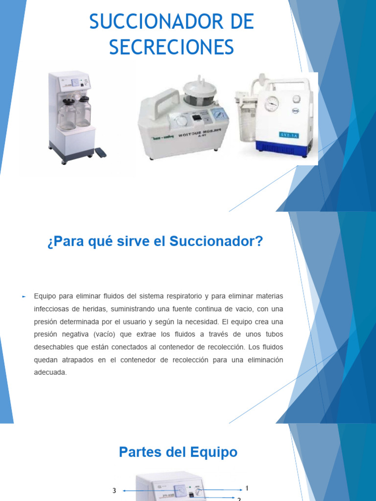 Succionador de secreciones: uso y partes | PDF