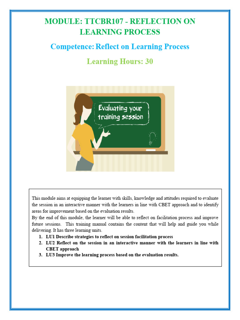 TTCBR107 - Reflection On Learning Process | PDF | Learning | Curriculum TTCBR107 - Reflection On Learning Process | PDF | Learning | Curriculum
