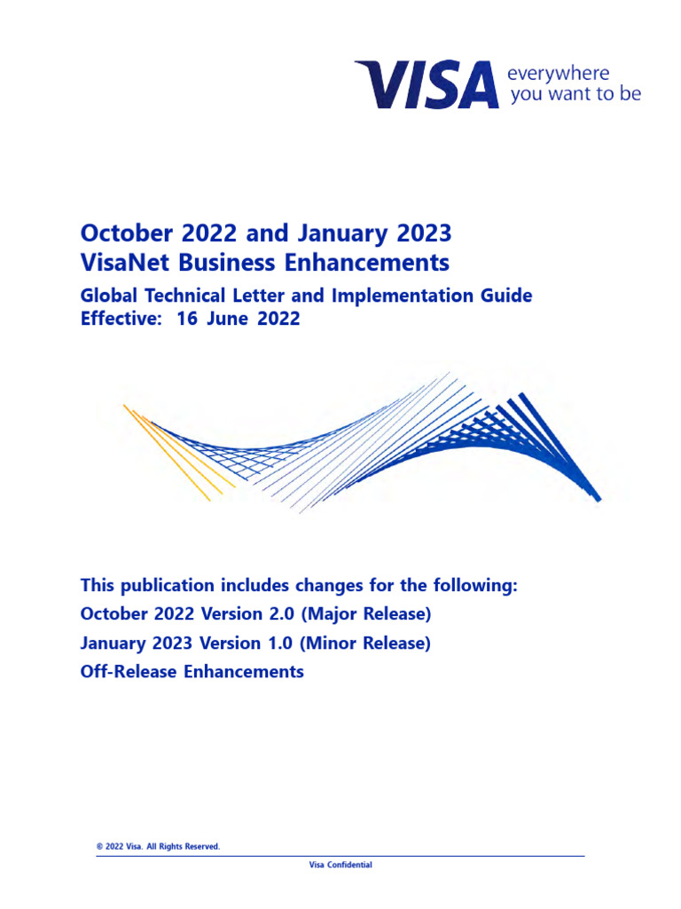 VisaNet Enhancements Guide 2022-2023 | PDF | Visa Inc. | Credit Card