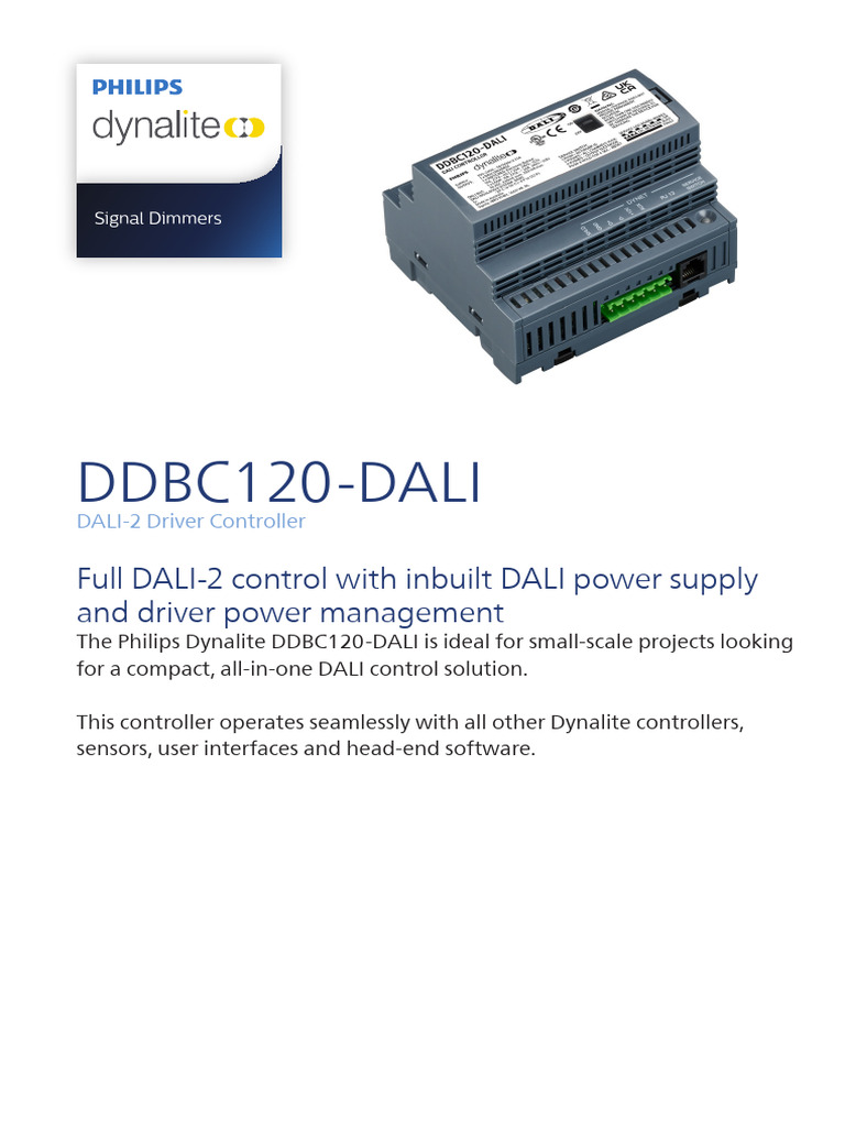 DDBC120 DALI Driver Controller | PDF | Power Supply | Electricity