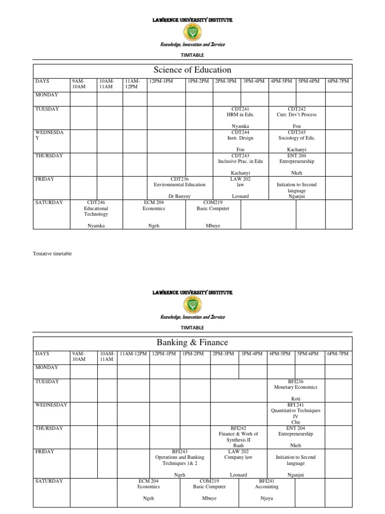 Semester 4 Timetable-1 | Download Free PDF | Economics | Economies