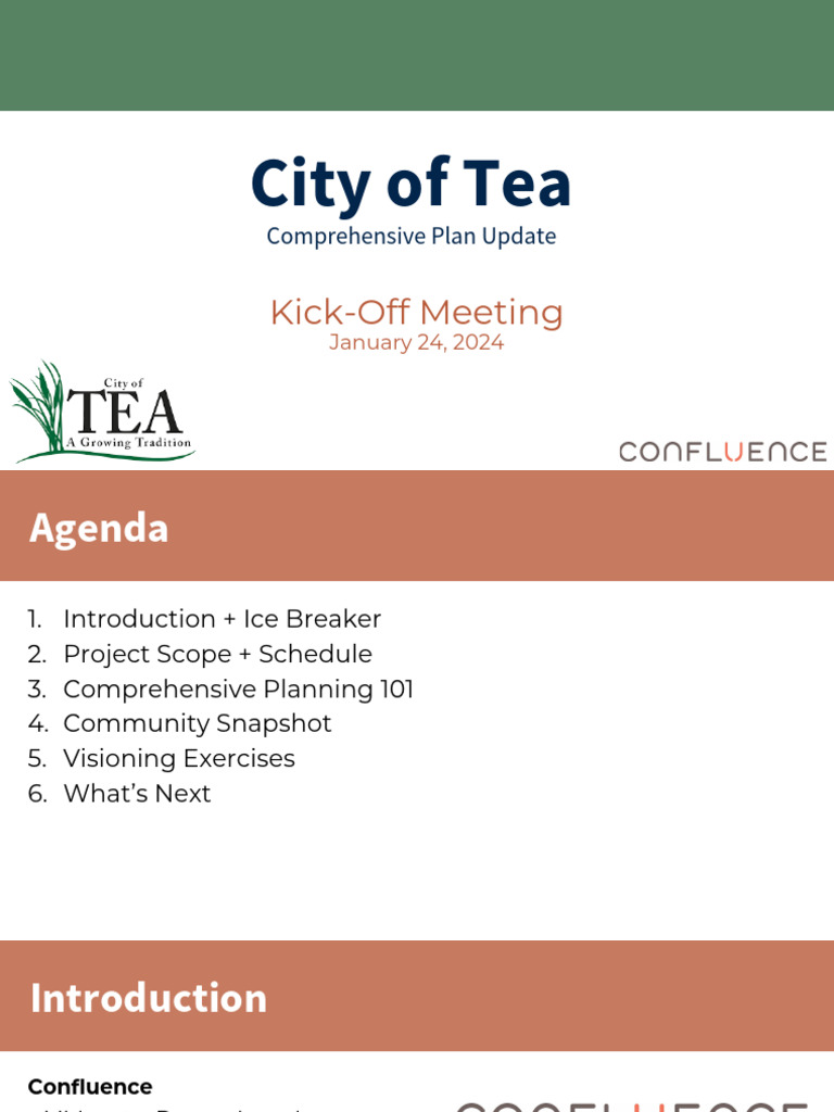 Tea Comprehensive Plan - Kick-Off Meeting | PDF | Economies | Planning