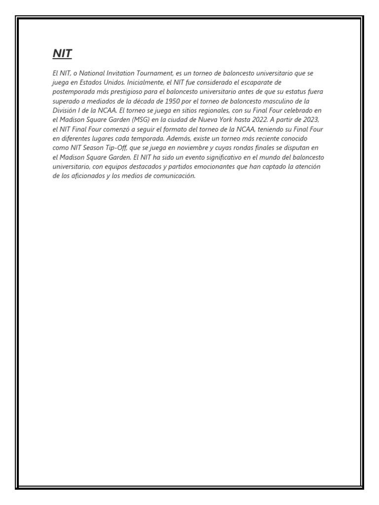 NIT | PDF