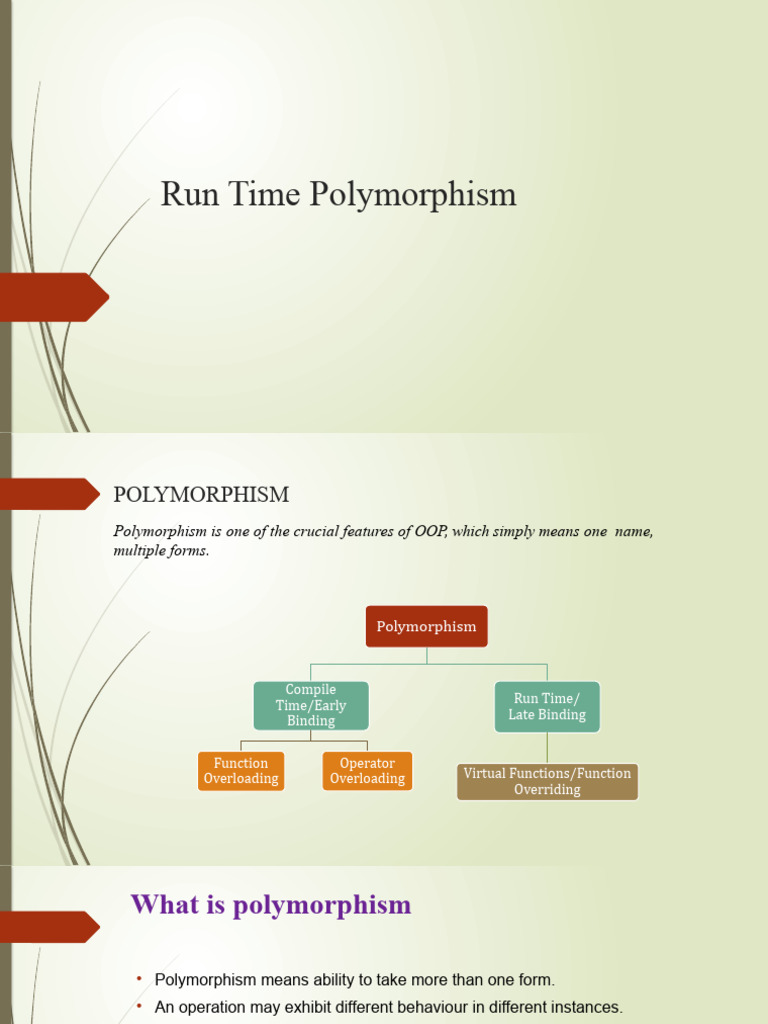 M4 Run Time Polymorphism Pdf Class Computer Programming