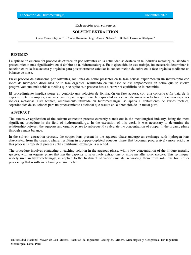 Extraccion Por Solventes | PDF | Fase (materia) | Solvente