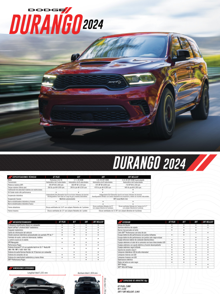 FT Durango 2024 | PDF | Airbag | Vehículo de motor