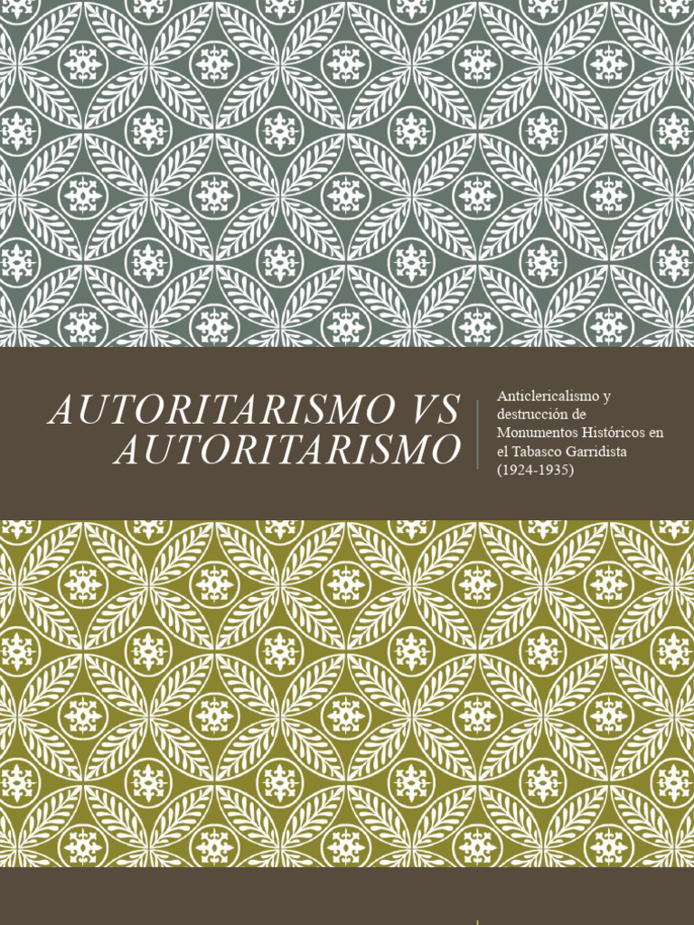 Autoritarismo vs Autoritarismo presentación (2) | PDF