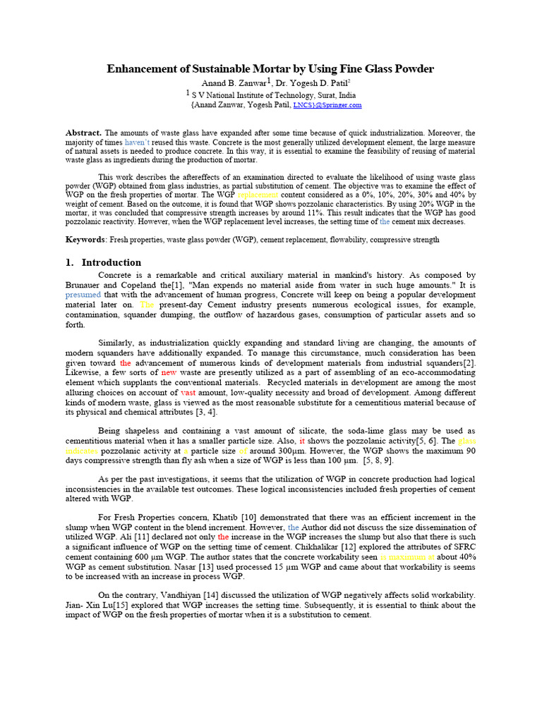 Final Paper Trace 2018 - Corrected | PDF | Cement | Mortar (Masonry)