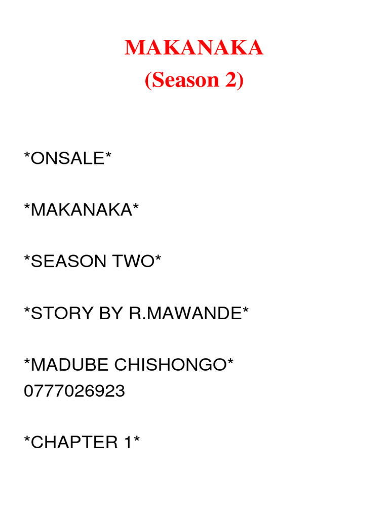 Makanaka S02 | PDF