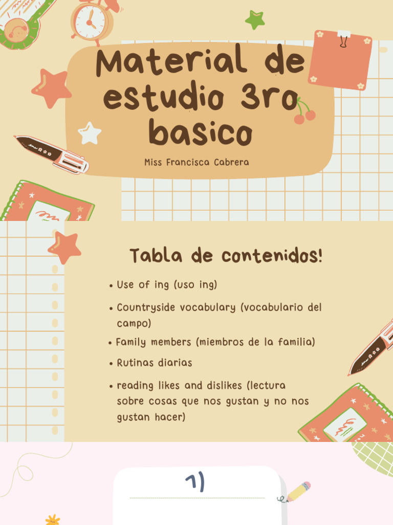 Material de Estudio 3ro Basico | PDF