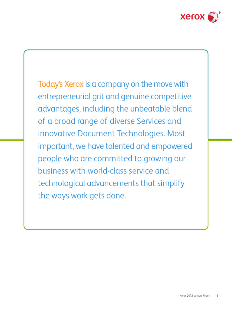 Today's Xerox | PDF | Outsourcing | Printer (Computing)