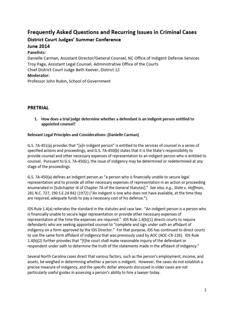 5.27.14questions For Panelists at Criminal Law Session | PDF | Bail ...