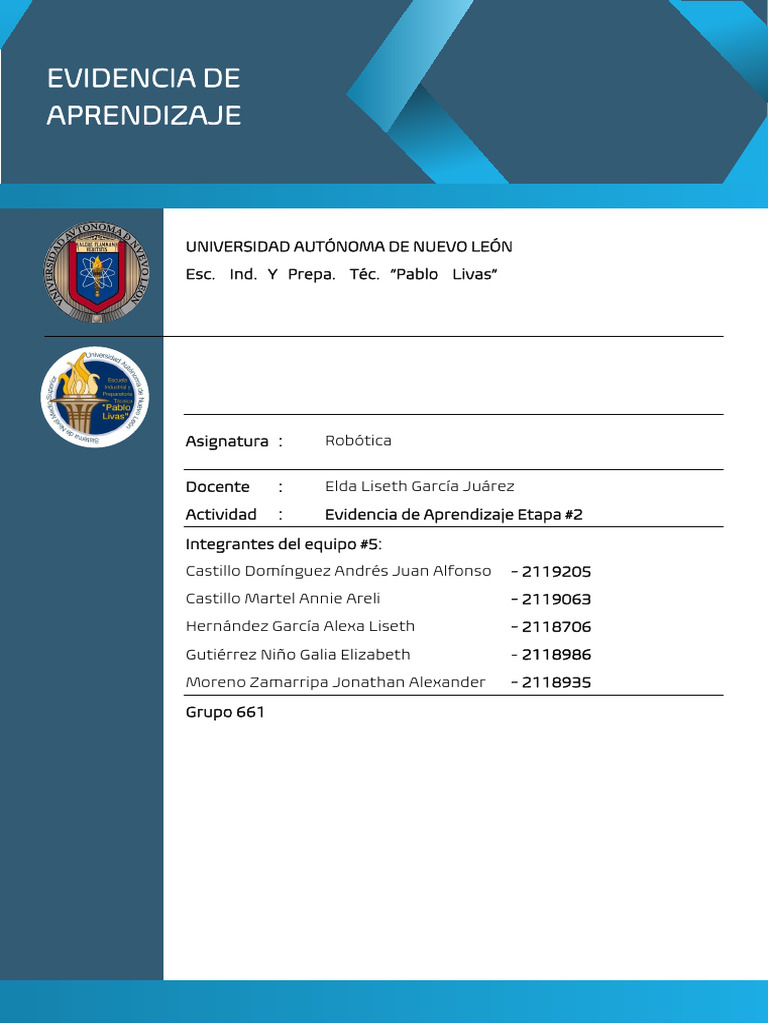 Equipo 5 EA2 Rob | PDF | Lógica matemática | Lógica