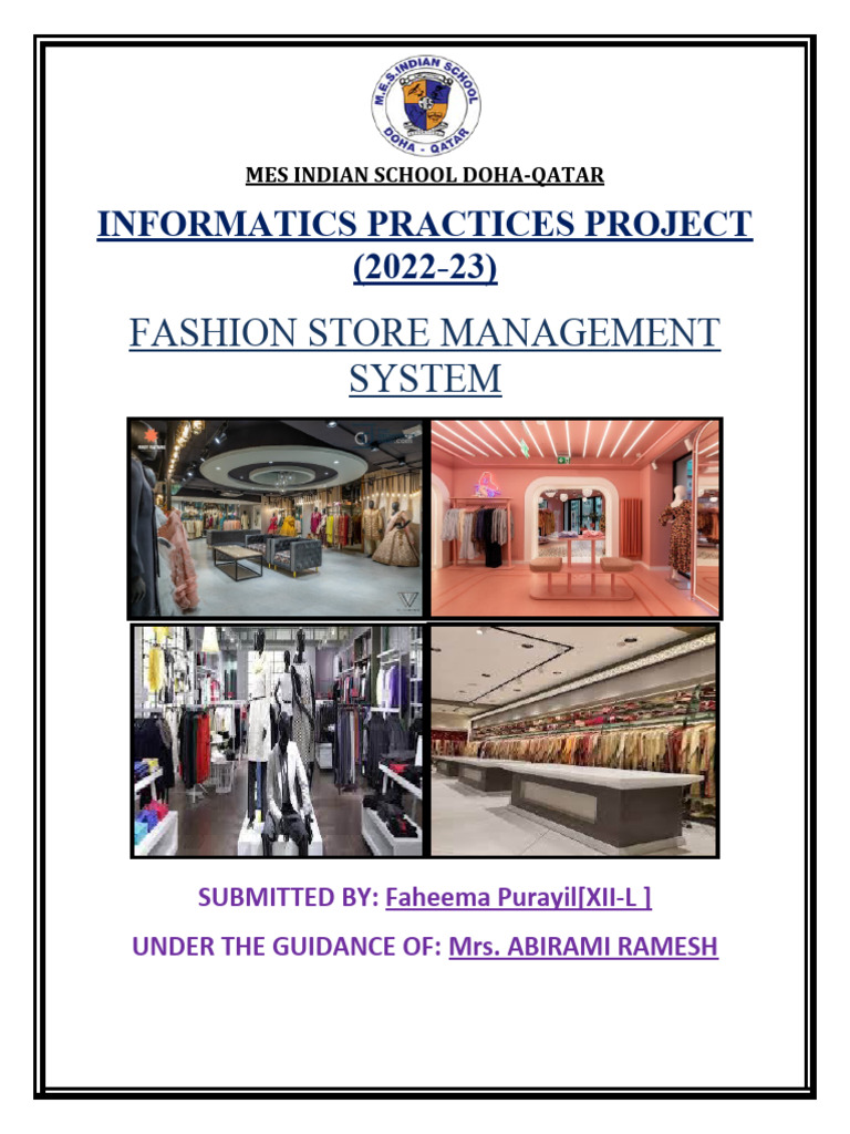 Ip Project Fashion | PDF | Databases | My Sql