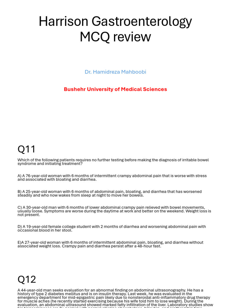 Harrison MSQ | PDF | Hepatitis | Bloating