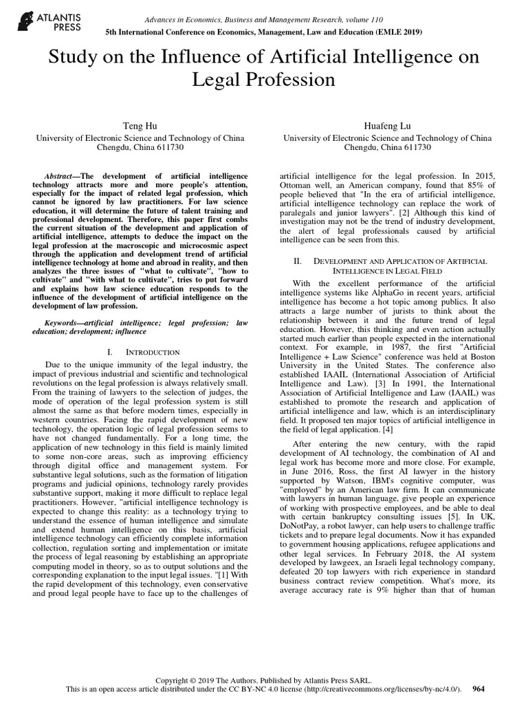 Study On The Influence of Artificial Intelligence | PDF | Artificial Intelligence | Intelligence ...