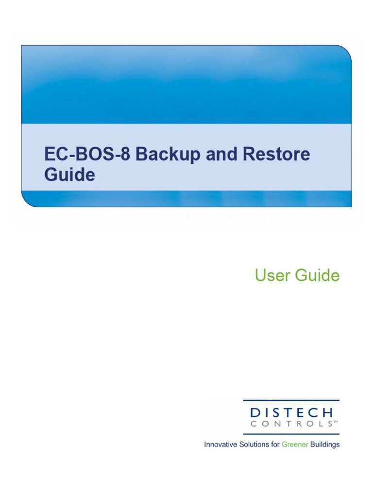 EC-BOS-8 Backup Restore - UG - 15 - EN | PDF | Usb Flash Drive | Backup