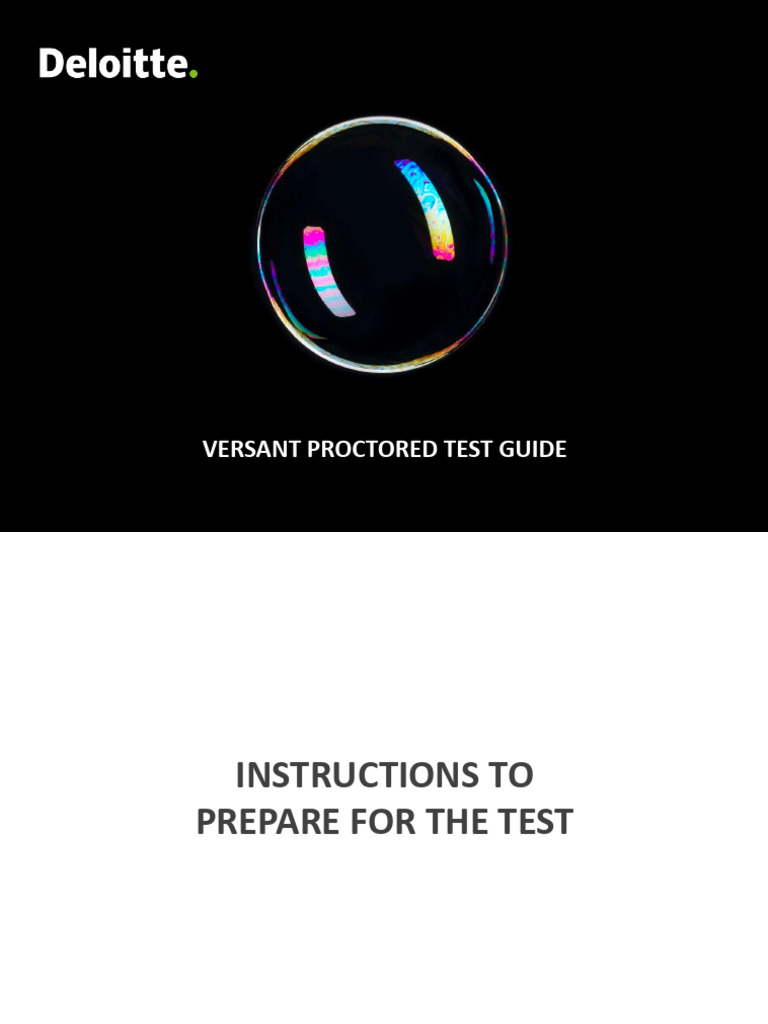 Deloitte Proctored HirePro Versant Test Guide | PDF | Laptop | Tablet ...