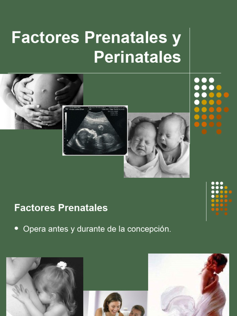 5) Factores Prenatales y Perinatales (1) | PDF | El embarazo | Parto prematuro