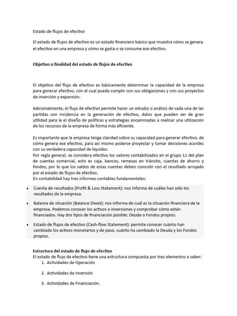 Contabilidad Flujo Efectivo | PDF | Business | Contabilidad