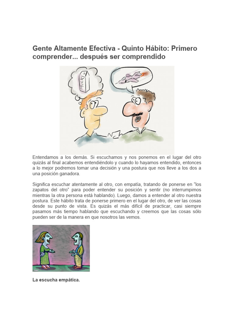 Escucha Empática y Comprensión Efectiva | PDF | Empatía | Sicología