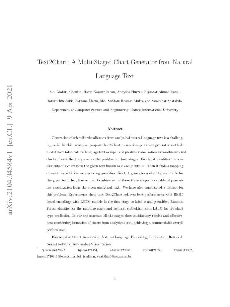 Text2Chart A Multi-Staged Chart Generator From Nat | PDF | Receiver ...
