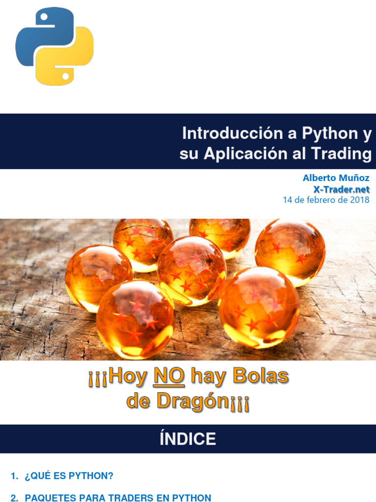 Introducción A Python y Su Aplicación Al Trading | Descargar gratis PDF ...