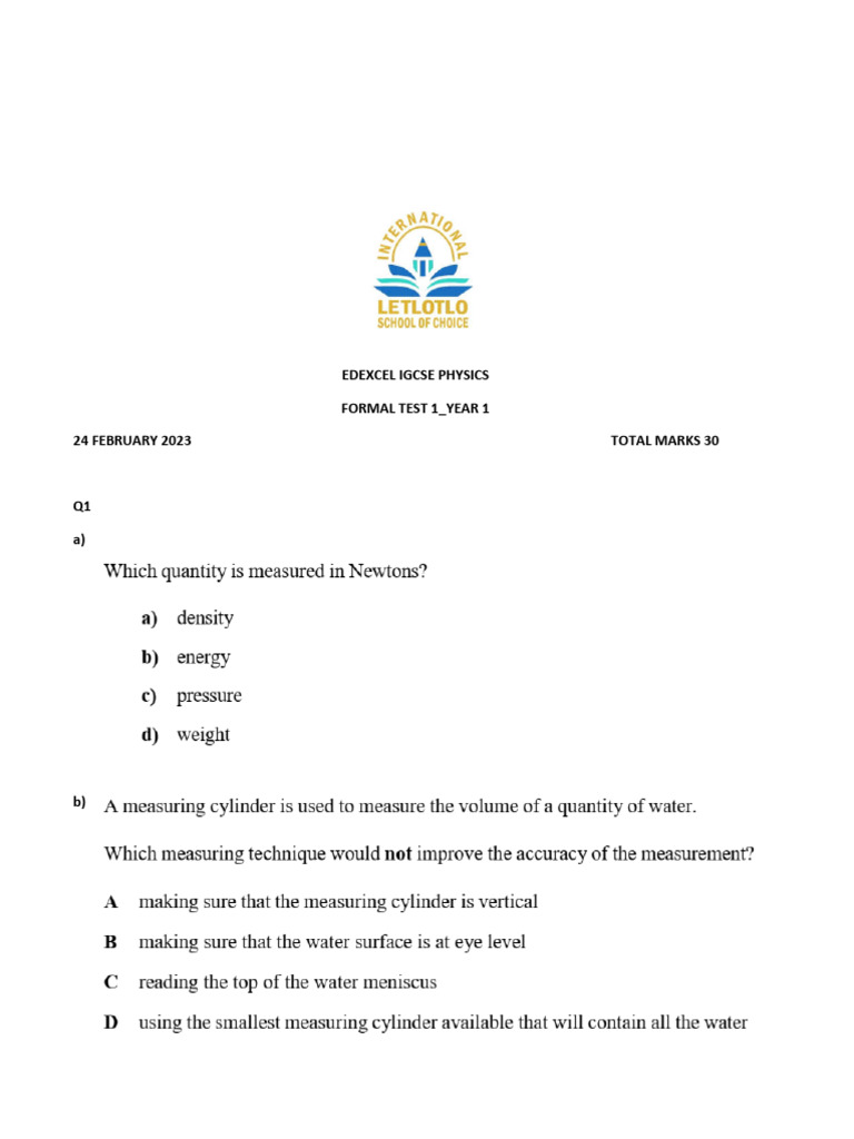 Edexcel Igcse Physics Pdf Technology And Engineering 