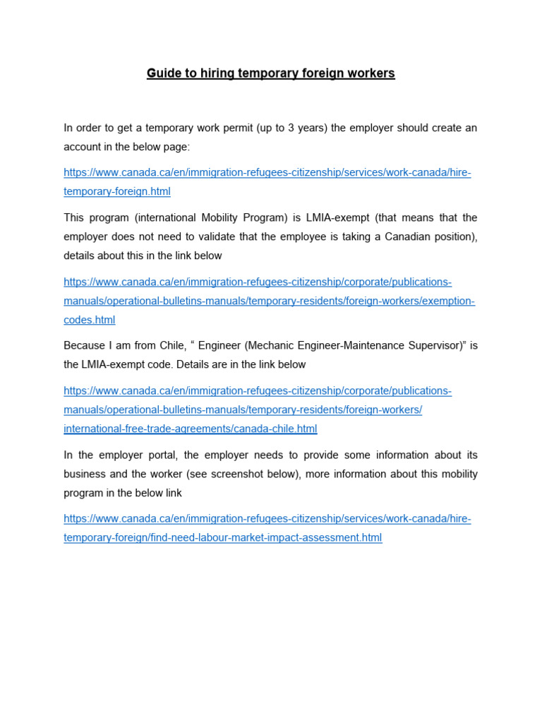 Temporary Work Permit - Guide | Download Free PDF | Employment ...