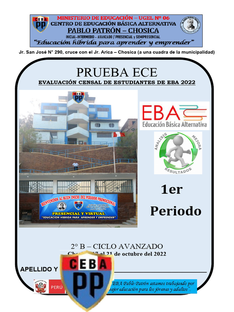 PRUEBA CTS ECE 2022-II (2do B) | PDF | Metabolismo | Digestión