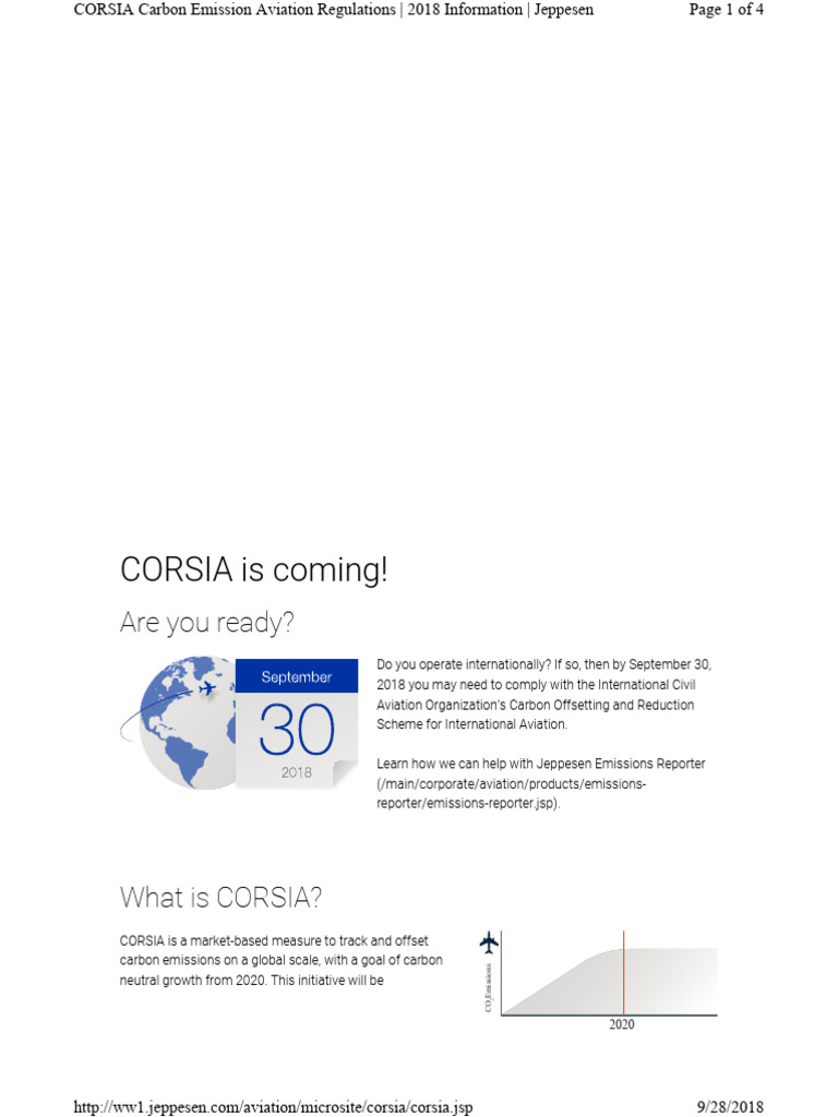 CORSIA Implementation Timeline | PDF | Energy Economics | Global ...