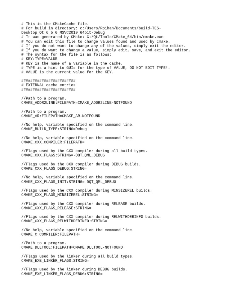 CMake Cache | PDF | Command Line Interface | Library (Computing)