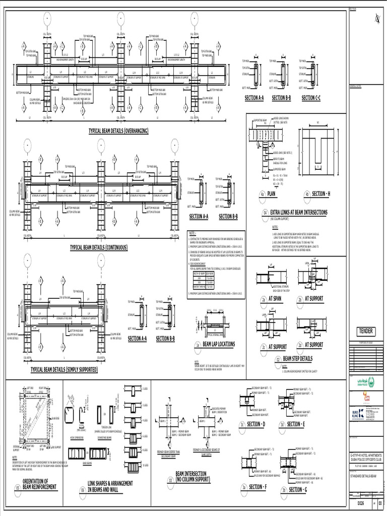 S026-Standard Details-Beam | PDF | Beam (Structure) | Structural Engineering