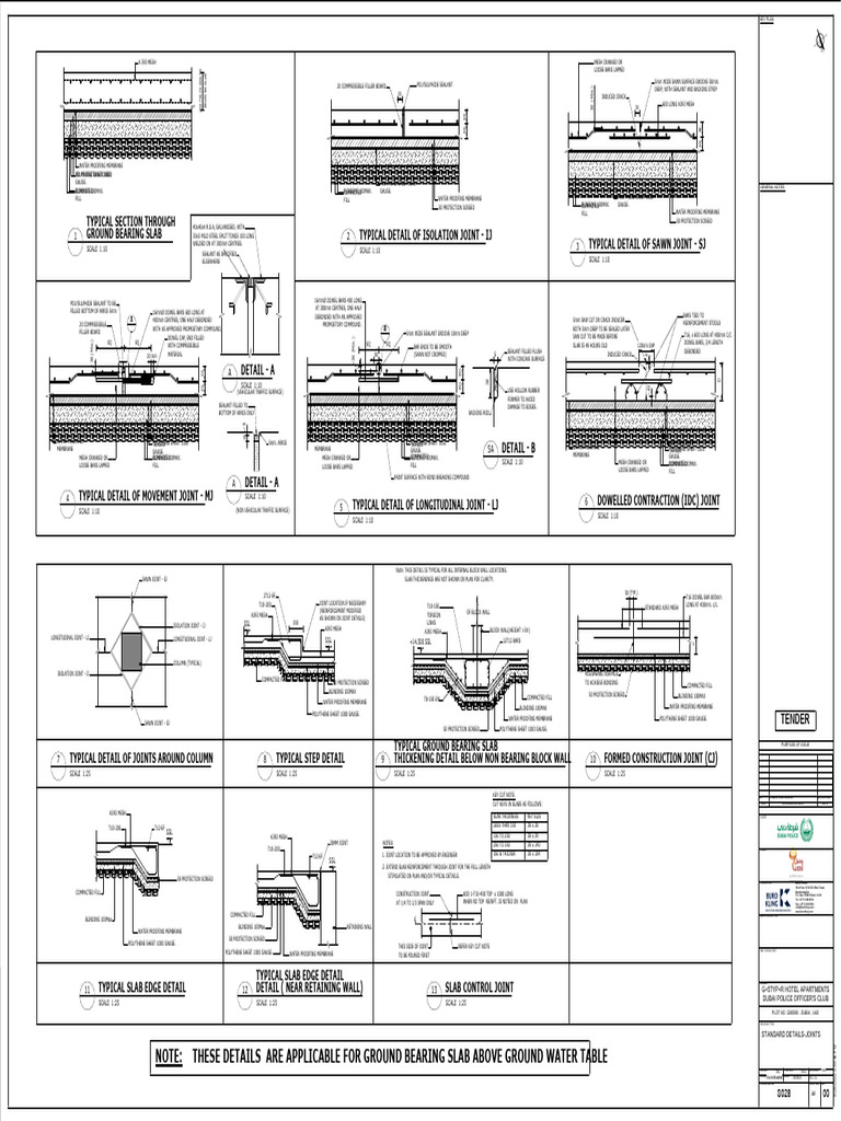 Ground Bearing Slab Joint Details | PDF | Materials | Building Engineering