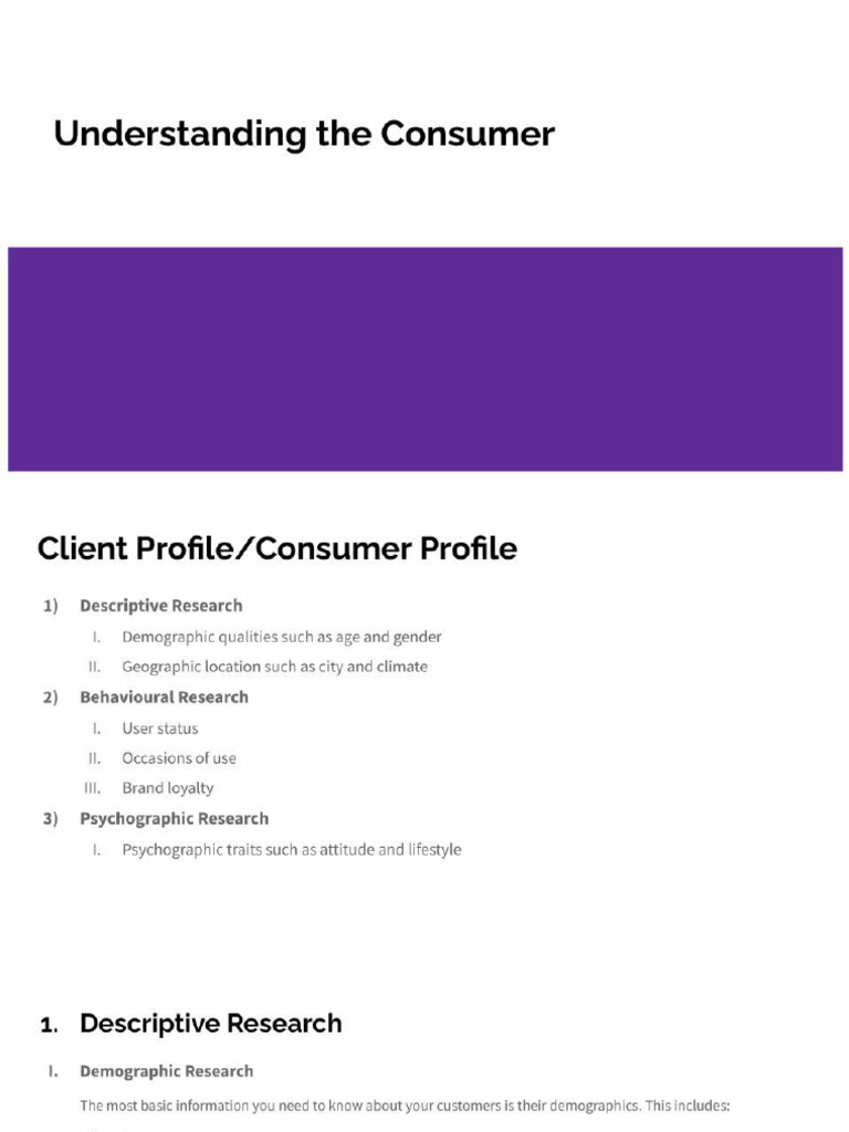 Understanding Consumer | PDF