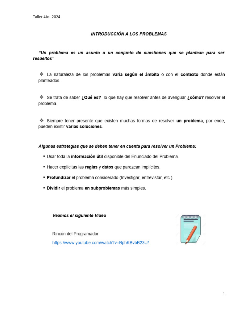 Introducción A Los Problemas | PDF | Programación de computadoras | Programa de computadora