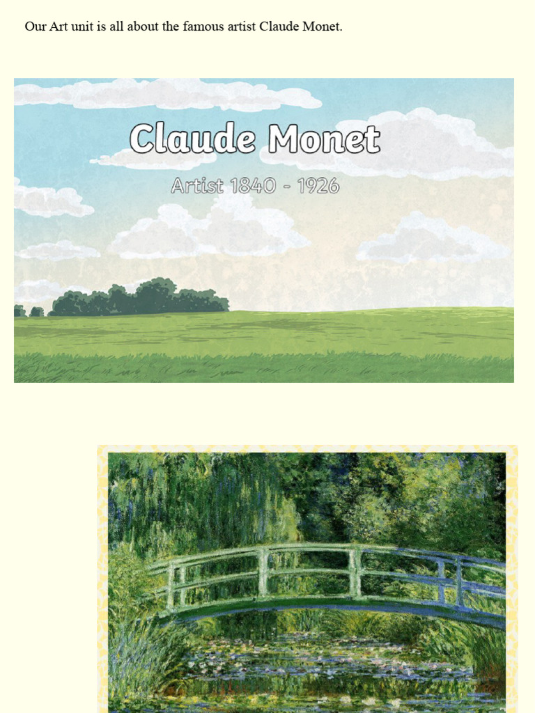 Art - Claude Monet | PDF | Claude Monet | Plastic Arts