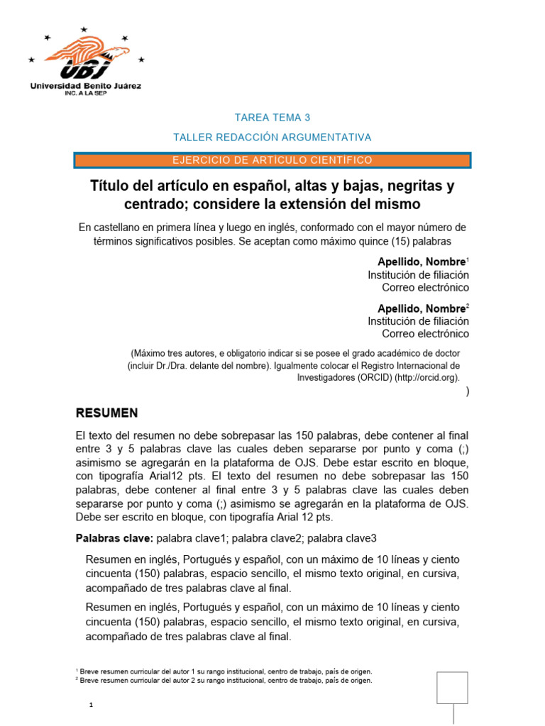 Tarea Tema 3 Articulos | PDF