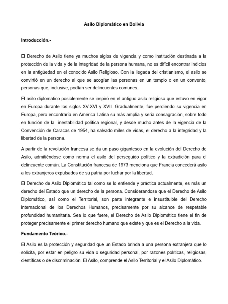 Asilo Politico | PDF | Misión diplomática | Estado (política)