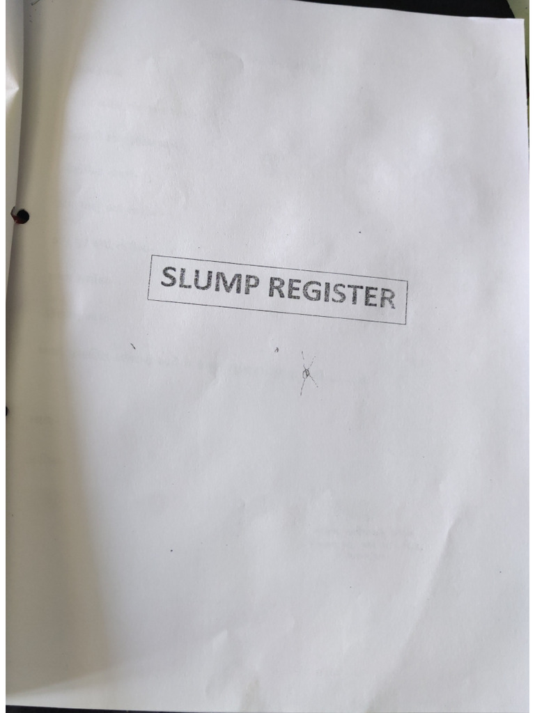 Slump Register - PDF | PDF