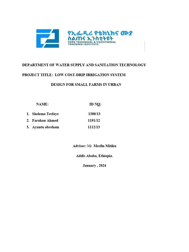 Department of Water Supply and Sanitation Technology | PDF | Irrigation ...