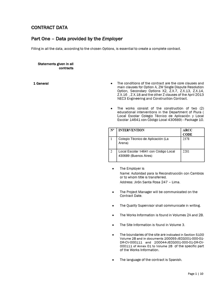 Contract Data Part 1 - en - pk10 | PDF | Insurance | Liability Insurance