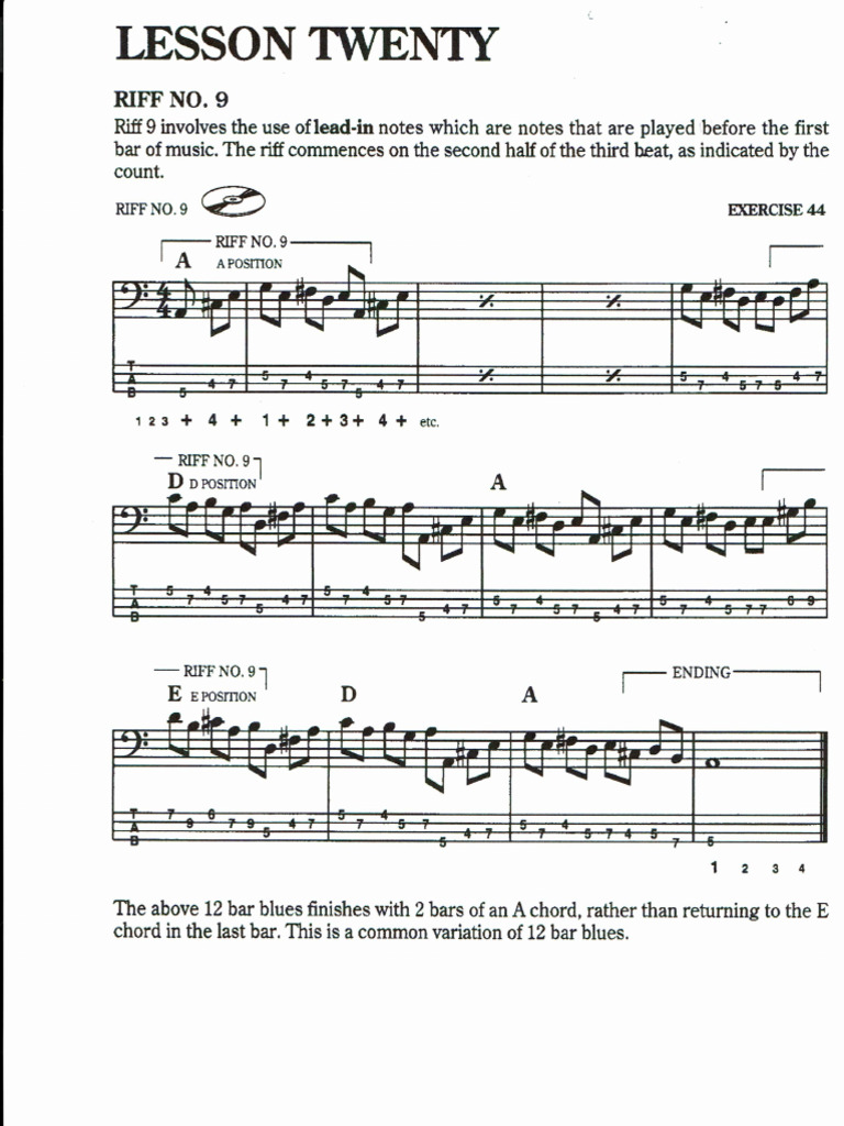 A7 Blues Shuffle Lines | PDF