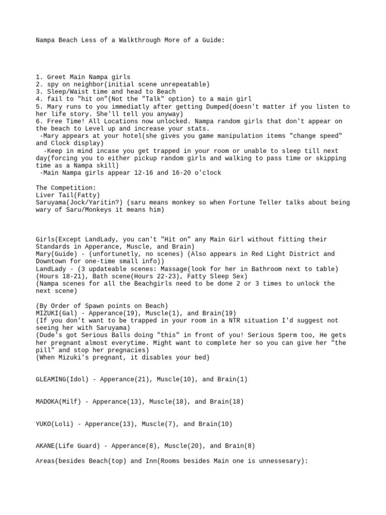 Nampa Beach Walkthrough | PDF